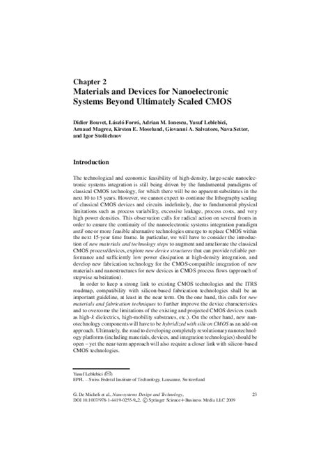 Pdf Nanosystems Design And Technology