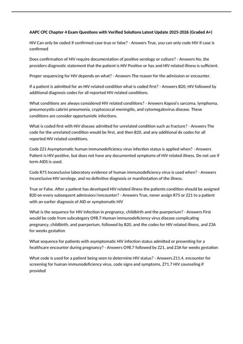 Aapc Cpc Chapter 4 Exam Questions With Verified Solutions Latest Update Graded A Aapc Cpc