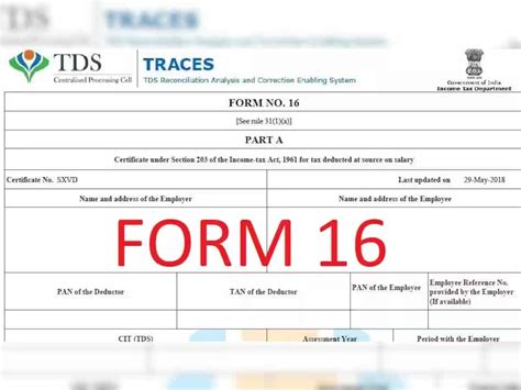 Form 16 Assessment Year 2023 24 Printable Forms Free Online