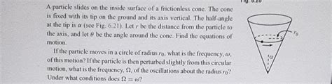 Solved A Particle Slides On The Inside Surface Of A Chegg