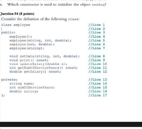 solved which constructor is used to initialize the object