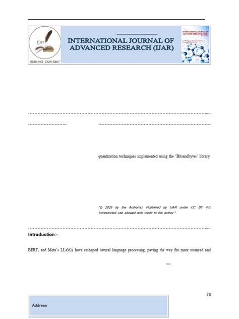 Optimizing Llama 32 1b Using Quantization Techniques Usingbitsandbytes For Efficient Ai