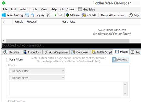 How To Reset Filters In Fiddler Stack Overflow