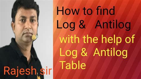 Log Antilog Table Ko Dekhane Ka Method Class YouTube