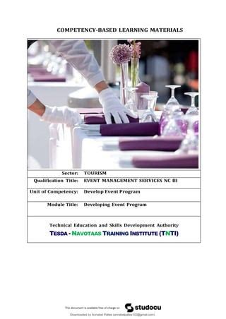 Module Cblm In Event Management Service C DOCX