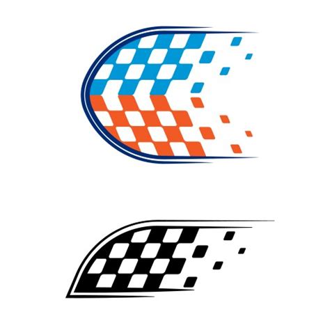 A Blue And Yellow Checkered Pattern On White Vector Image