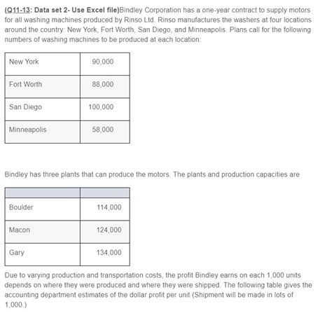 solved q11 13 data set 2 use excel file bindley