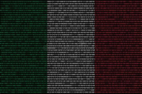 matrix binary code of zeros and ones in italy flag colors concept of