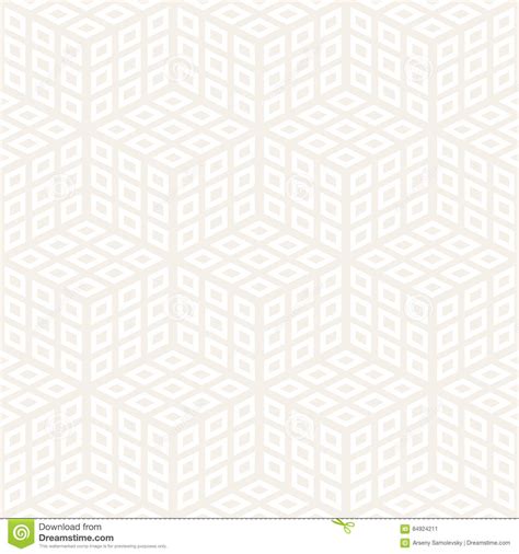 Cubic Grid Tiling Endless Stylish Texture Vector Seamless Black And White Pattern Stock Vector