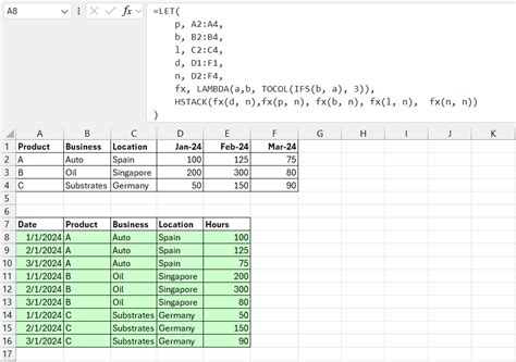 Repeating A Row Element When Transposing A Matrix Rexcel