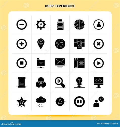 Solid 25 User Experience Icon Set Vector Glyph Style Design Black Icons Set Stock Vector
