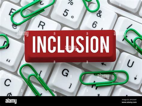 Sign Displaying Inclusion Internet Concept Action State Including Of Being Included Within