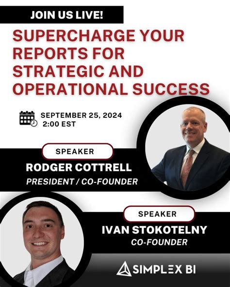 Webinar Signup Supercharge Your Reports 9 16 2024 Simplex Bi