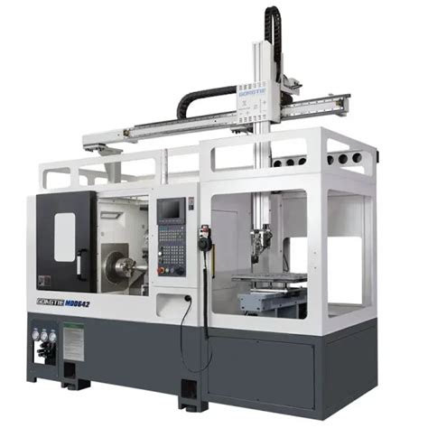 Md0642 High Precise Slant Bed Cnc Turning Milling Lathe With Power Turret And Sub Spindle For
