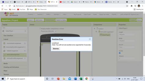 Video Player Error Undefined MIT App Inventor Help MIT App Inventor Community