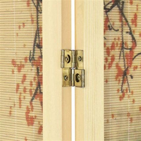Myt Bamboo Room Divider With Beige Wood Frame Decorative Japanese Style Design 4 Panel