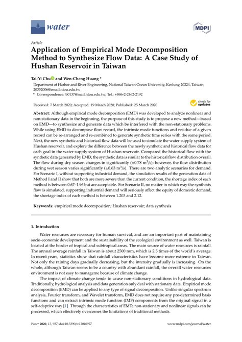 Pdf Application Of Empirical Mode Decomposition Method To Synthesize