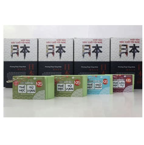 Combo Thẻ Flashcard Từ Vựng Ngữ Pháp Kanji N5