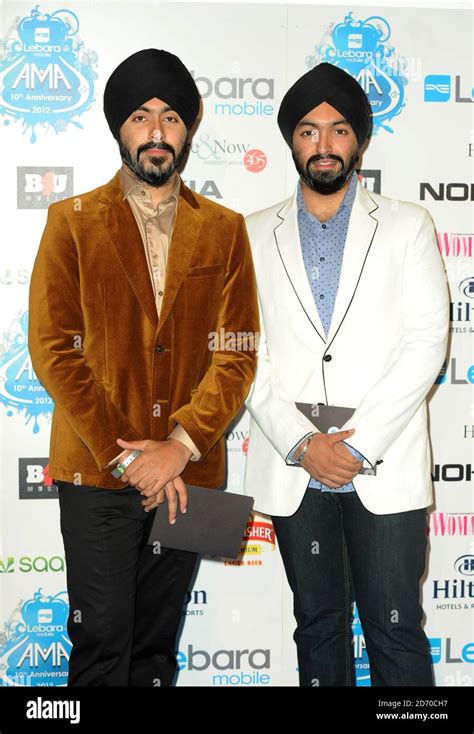 Manjit Singh Gill And Sukhjit Singh Gill Of Goldkartz Attending The 2012 Asian Music Awards At