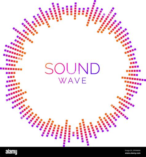 Radial Sound Wave Visualisation Music Player Equalizer Concept Circle Audio Signal Or