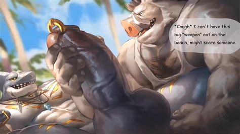 Boar Helping Handjob Big Cock Muscle Shark Short