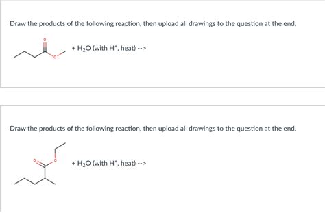 Solved Draw The Products Of The Following Reaction Then
