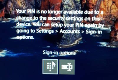 Your PIN Is No Longer Available Due To A Change In Security Setting