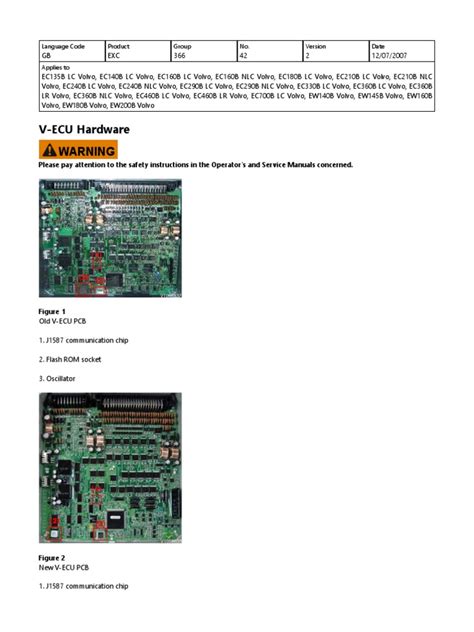 V Ecu Hardware Warning Language Code Product Group No Date Applies To Pdf Flash Memory
