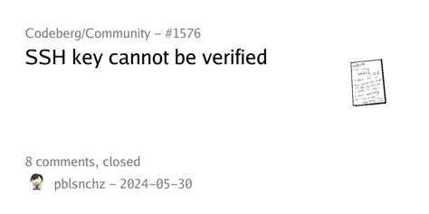 1576 Ssh Key Cannot Be Verified Codebergcommunity
