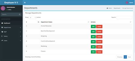 Employee Management System In Php Using Codeigniter Framework With