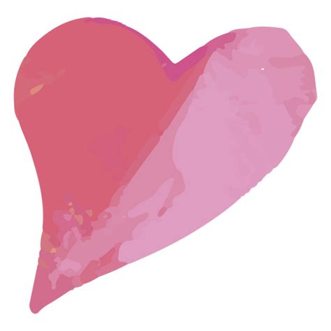 Pink Heart Divided Watercolor Png And Svg Design For T Shirts