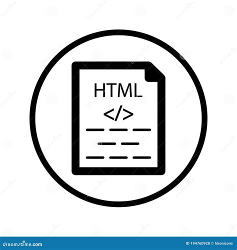 Coding Html Code Icon Black Version Stock Vector Illustration Of Version Layout 194760928