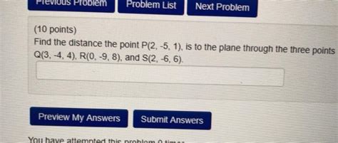 Problem Problem List Next Problem 10 Points Find