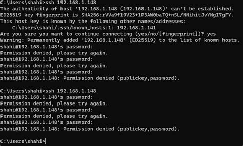 can t ssh with default password permission denied · issue 45