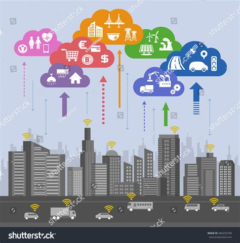 Cps Cyber Physical System Concept Image Stock Vector Royalty Free