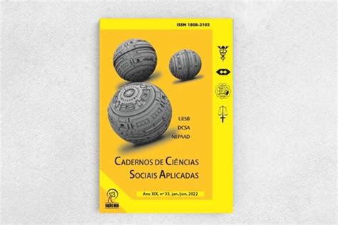 33ª Edição Dos Cadernos De Ciências Sociais Aplicadas Está Disponível