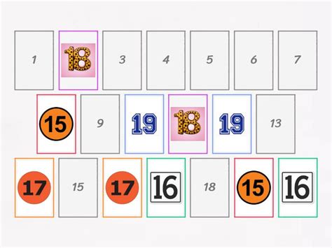 Numbers To Matching Pairs