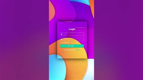 Background Image Login Form Using Html Css Shorts Webdevelopement
