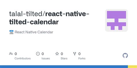 GitHub Talal Tilted React Native Tilted Calendar React Native Calendar