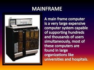 Parts And Types Of Computers Unit II Study PPTX