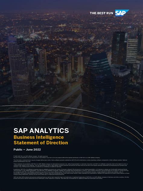 Sap Analytics Bi Statement Of Direction Pdf Cloud Computing Analytics