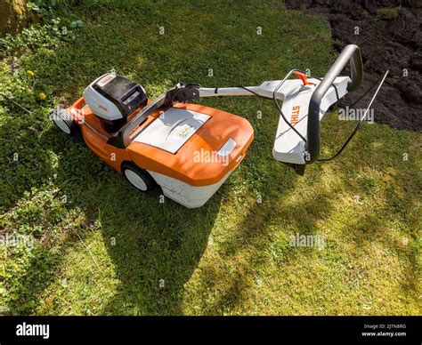 Paris France Apr View From Above Of New Stihl Rma Battery Operated Electric