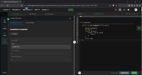 Solved Smallest Positive Missing Number In Array Rajan Kumar Raj Posted On The Topic Linkedin