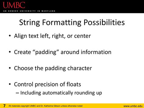 CMSC201 Computer Science I for Majors Lecture 18 – String Formatting ...