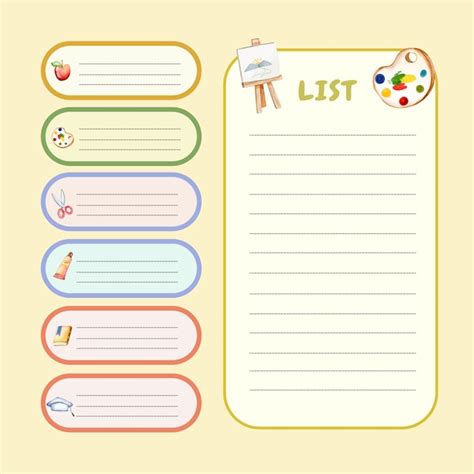 Free Vector Notebook Label Collection Design