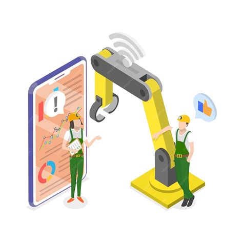 Premium Vector D Isometric Flat Vector Illustration Of Smart Industry Innovative Andd Green