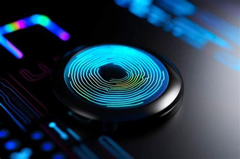 Premium Ai Image Fingerprint Authentication Button Biometric Security