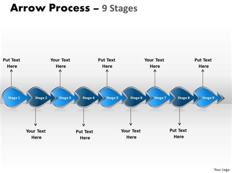 Arrow Process Stages PowerPoint Templates Designs PPT Slide Examples Presentation Outline