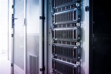 Array Of Data Storage Hard Drives In Internet Data Center Stock Image Image Of Multiple