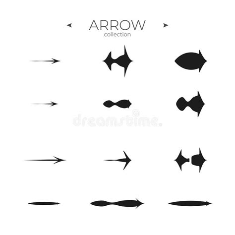 Line Arrow Icon Set Line Icons Collection Modern Vector Symbols